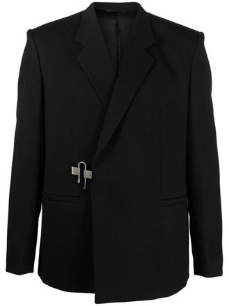 Givenchy blazer &agrave; d&eacute;tail de cadenas - Noir