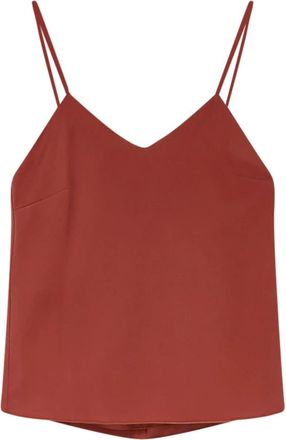 Max Mara Femme, Tops, Orange, Taille: 40 FR Silk Canvas Top