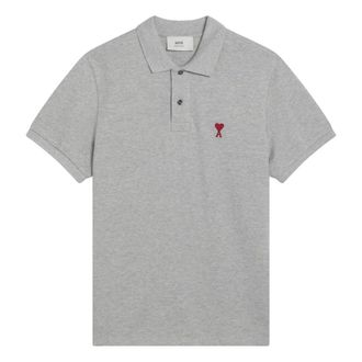 Ami Polo Manches Courtes - Homme - Tops - Gris - Taille: S