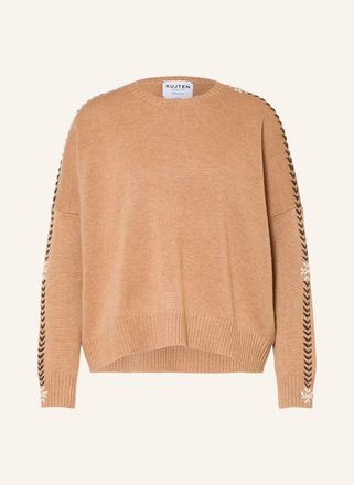 Kujten Kujten Cashmere-Pullover Amea Snow braun
