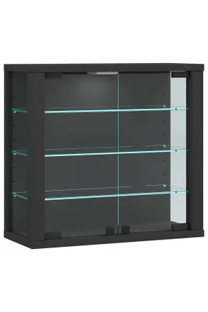 MID.YOU Mid.you H&auml;ngevitrine Vitrosa, Anthrazit, Glas, 3 F&auml;cher, 43x40x18 cm, h&auml;ngend, Wohnzimmer, Wohnw&auml;nde, Vitrinenschr&auml;nke