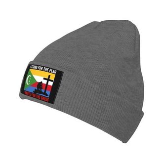 Generic Extensible Bonnet Souple Tricot&eacute;, Je me tiens Debout des Comores et Je magenouille Devant la Croix, Coupe-Vent Chapeau dhiver Tricot&eacute;, Bonnet Chapeau 