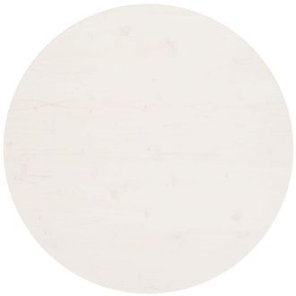 vidaXL Dessus de table Blanc Ø90x2,5 cm Bois de pin massif