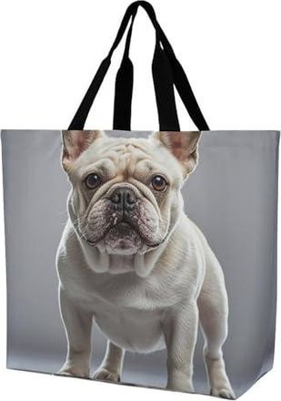 Generic Bouledogue Fran&ccedil;ais Sac Fourre Tout D&eacute;contract&eacute; Sacs Imperm&eacute;able Sac Courses Pour Gym Plage Travail