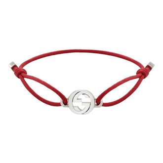 Gucci Interlocking Cord Bracelet - - Accessories - Damen - Rot - ONE SIZE