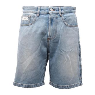 GCDS Weite Passform Denim Bermuda Shorts - - Shorts - Herren - Blau - W32