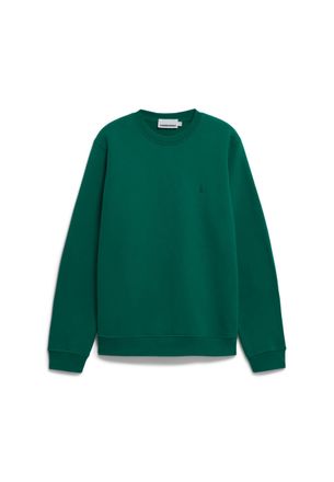 Armedangels Herren Sweatshirt aus Bio-Baumwolle BAARO Fleece Regular Fit Emerald Green