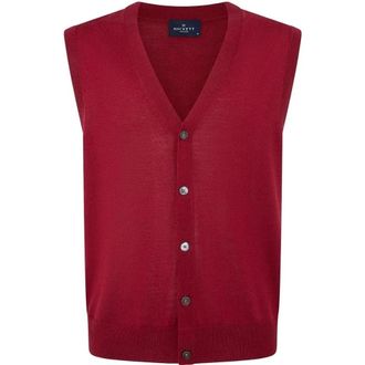 Hackett Merinowoll-Cardigan - - Knitwear - Herren - Rot - XL