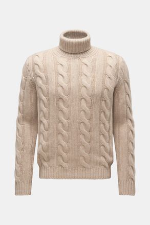 Braun Hamburg Herren - Cashmere Rollkragenpullover beige