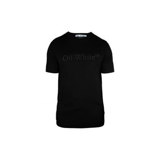 Off-white T-Shirt mit Rundhalsausschnitt - - Tops - Herren - Schwarzk - M