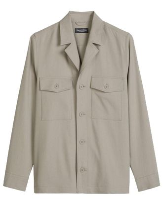 Marc O'Polo Leichtes Overshirt mit Reverskragen und Struktur in