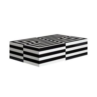 Jonathan Adler Boîte Op Art - Noir - Velours - Designer Jonathan Adler