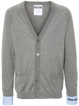 Moschino cardigan à détails superposés - Gris