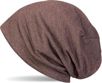 styleBREAKER Bonnet Tombant Classique Type Beanie, l&eacute;ger et Souple, Beanie Long, Unisexe 04024018, Couleur:Marron fonc&eacute; chin&eacute;