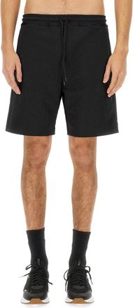 HUGO BOSS Cotton Blend Bermuda Shorts - Black