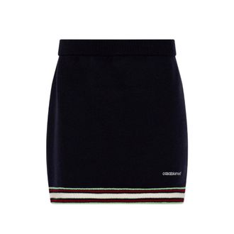 Casablanca Embroidered-logo Striped Shorts