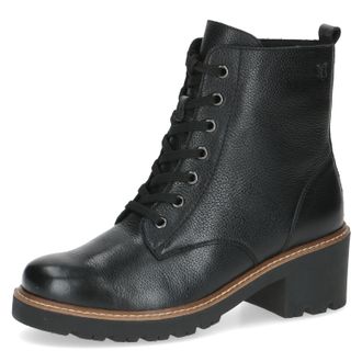 Caprice Damen Stiefeletten aus Leder Gef&uuml;ttert, Schwarz (Black Nappa), 41 EU