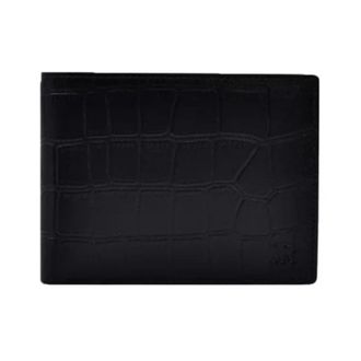 John Richmond Portemonnaie mit Krokopr&auml;gung und M&uuml;nzfach - - Accessories - Herren - Schwarzk - ONE SIZE
