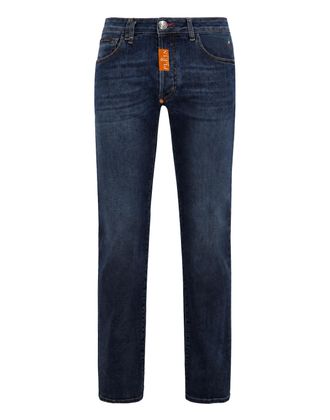 Philipp Plein Straight Supreme Fit Jeans - Blau