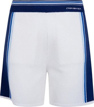 Casablanca Homme, Shorts, Blanc, Taille: L Mesh Stripes Shorts
