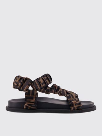 Fendi Sandales &agrave; Talons FENDI Femme couleur Tabac