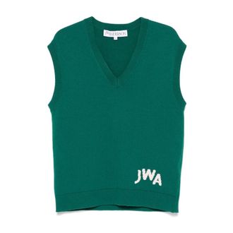 J.W.Anderson V-Ausschnitt Strickware - - Knitwear - Herren - Gr&uuml;n - S