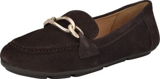 Calvin Klein Womens Lenika Loafer, Dark Brown Suede 201, 40 EU