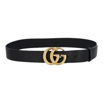 Gucci Ceinture Pre-owned GG Marmont - Femme - Pre-owned - Noir - Taille: ONE Size