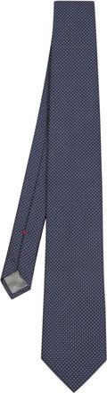 Dell'Oglio Homme, Accessoires, Bleu, Taille: ONE Size Micro Polka Dot Silk Tie