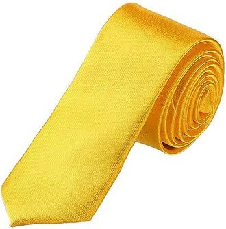 Allegra K sourcing map 5cm Largeur Cravate Cravate Maigre Auto polyester jaune femme Jaune Taille unique