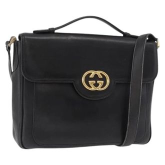 Gucci Sac bandouli&egrave;re vintage Pre-owned - Femme - Pre-owned - Noir - Taille: ONE Size