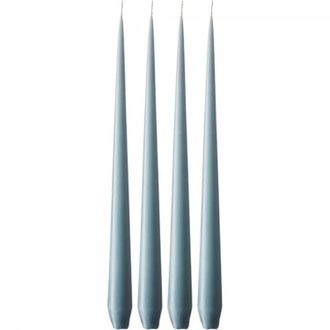 Ester & Erik Taper Candles, Box, 42cm, 4 St&uuml;ck, 64 Steel Blue [SET4]