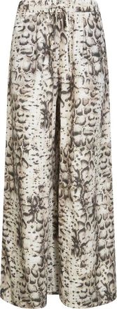 Pinko Pinko, Femme, Pantalons, Beige, Taille: 38 FR Gussola Pantalone Popeline Stampa Snake