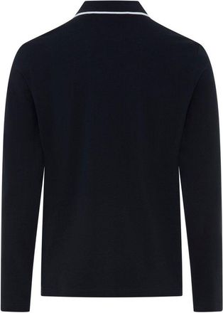 HUGO BOSS Langarm-Poloshirt Regular Fit, reine Baumwolle, BOSS-Label