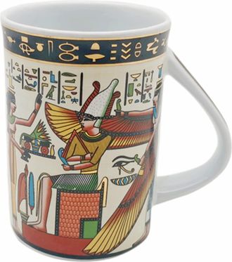 Generic Porzellan-Kaffeetasse aus Keramik, antiker ägyptischer Stil, große goldene Tasse für Kaffee, Tee, Geschenk oder Souvenir für Familie, Freunde, Zuhause
