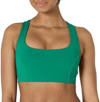 Amazon Essentials Soutien-Gorge de Sport Active FormFlex Ultra Doux, Dos Nageur et Encolure Carrée, Soutien Léger Femme, Vert Émeraude, XXL