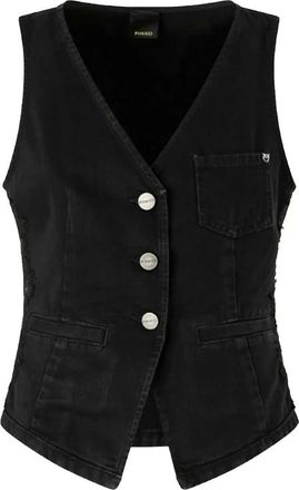 Pinko Pinko, Femme, Vestes, Noir, Taille: 38 FR Gilet