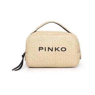 Pinko Pinko, Femme, Sacs, Beige, Taille: ONE Size Petit sac en raphia