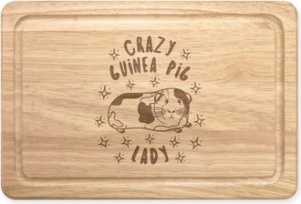 Gift Base Verr&uuml;ckte Meerschweinchen Damen Sterne Rechteckig Holz Schneidebrett