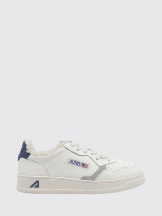 Autry Baskets Medalist Low en cuir grain&eacute; avec doublure en shearling