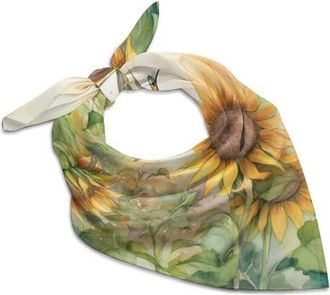 Generic Foulard carré en soie léger avec motif colibri de ferme pour cheveux, foulard respirant, cadeau pour homme et femme, multicolore, 46x46cm