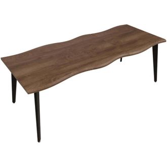 Hhg Esszimmertisch HHG-235, Ausziehtisch Esstisch, Eisen MDF ausziehbar 160-220cm helle Eiche-Optik