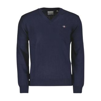 GANT V-neck Pullover - - Knitwear - Herren - Blau - S