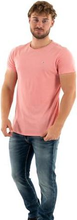 Tommy Jeans Homme T-Shirt Manches Courtes TJM Slim, Rose (Tickled Pink), 3XL