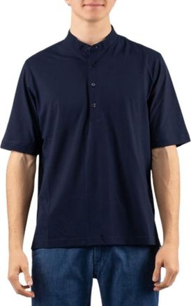 Herno Homme, Tops, Bleu, Taille: XL Polo en jersey avec col Seraph