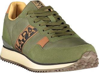 Napapijri Logo-Embroidered Lace-Up Sneaker - Green