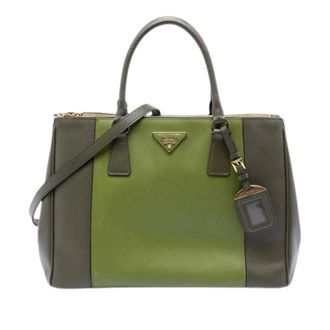 Prada Pre-owned Saffiano Lux Galleria - Femme - Pre-owned - Vert - Taille: ONE Size