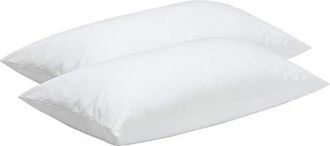 Pikolin Home Packung mit 2 Faserkissen, geringe Festigkeit, 60 x 60 cm, milbendicht, Abnehmbarer atmungsaktiver Bezug, empfohlen für den Schlaf im Mund