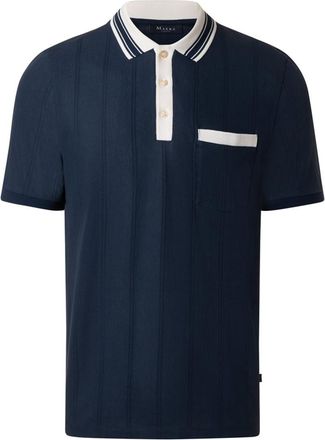 Maerz Leichtes Poloshirt in strukturiertem Retro-Look in