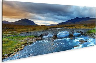 Islandburner Bild auf Leinwand Sligachan Glen Marsco Berg Skye Inner Hebriden In Highlands Schottland Bilder Wandbilder Poster